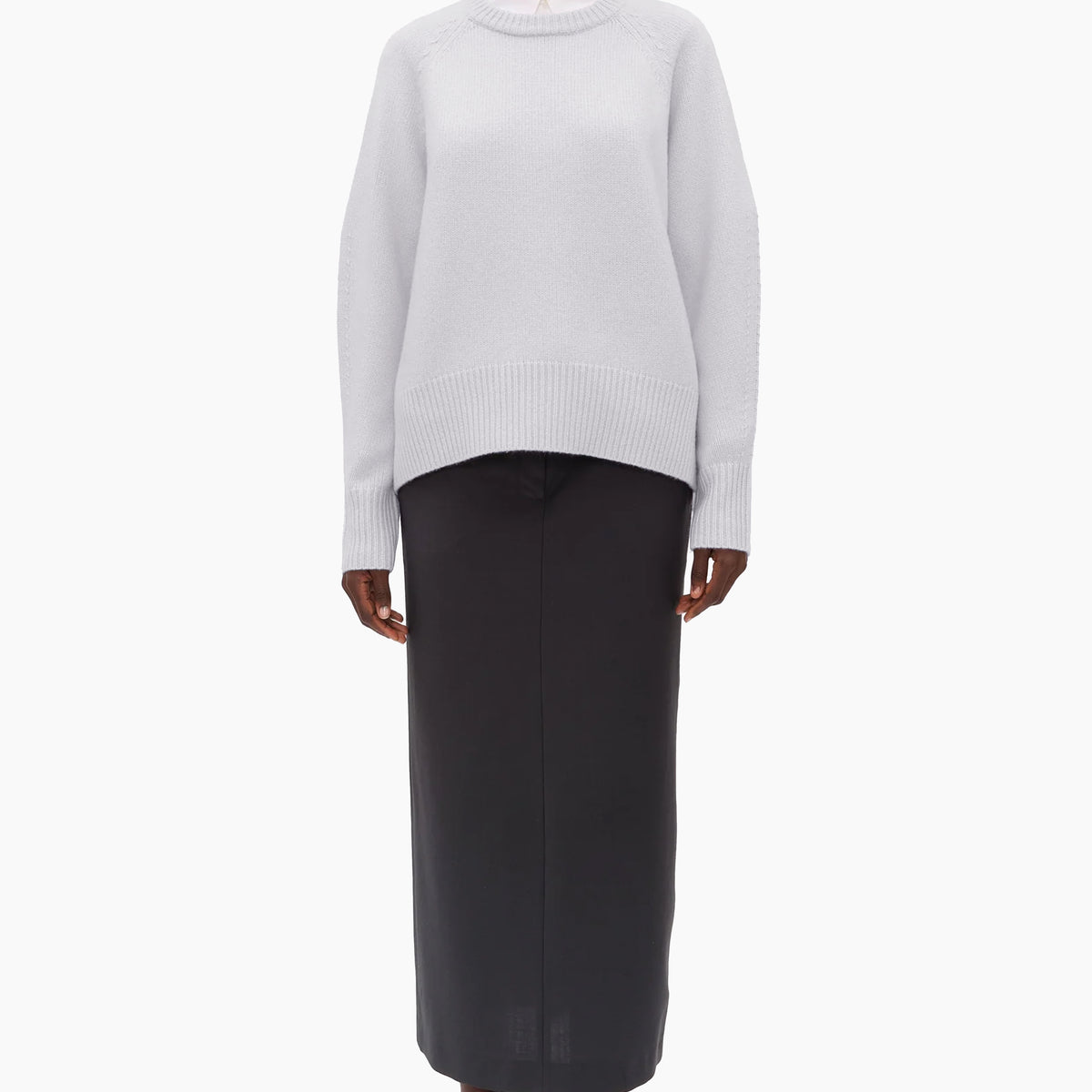 Bredin Chunky Cashmere Sweater in Misty Blue for Women | arch4